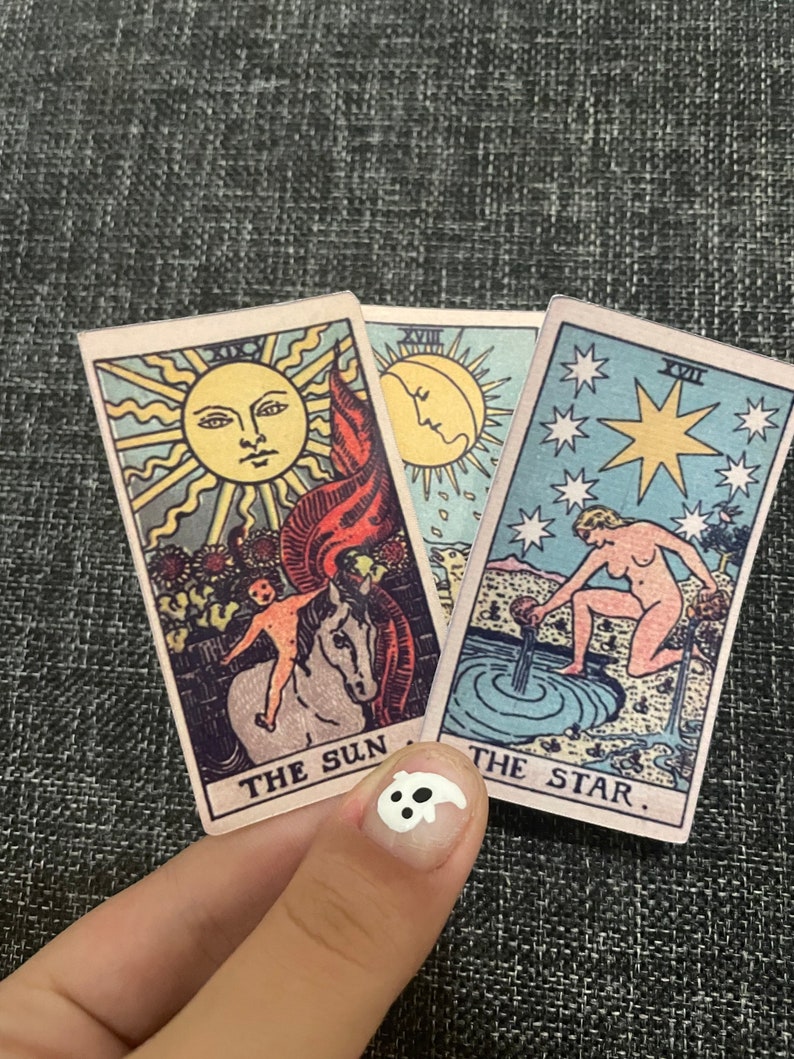 Mini Waterproof Vinyl Tarot Card Stickers Rider-waite Style - Etsy