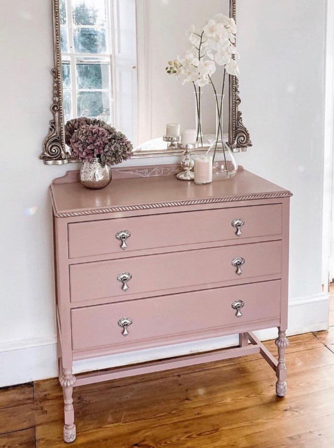 Blush pink chest of drawers store
