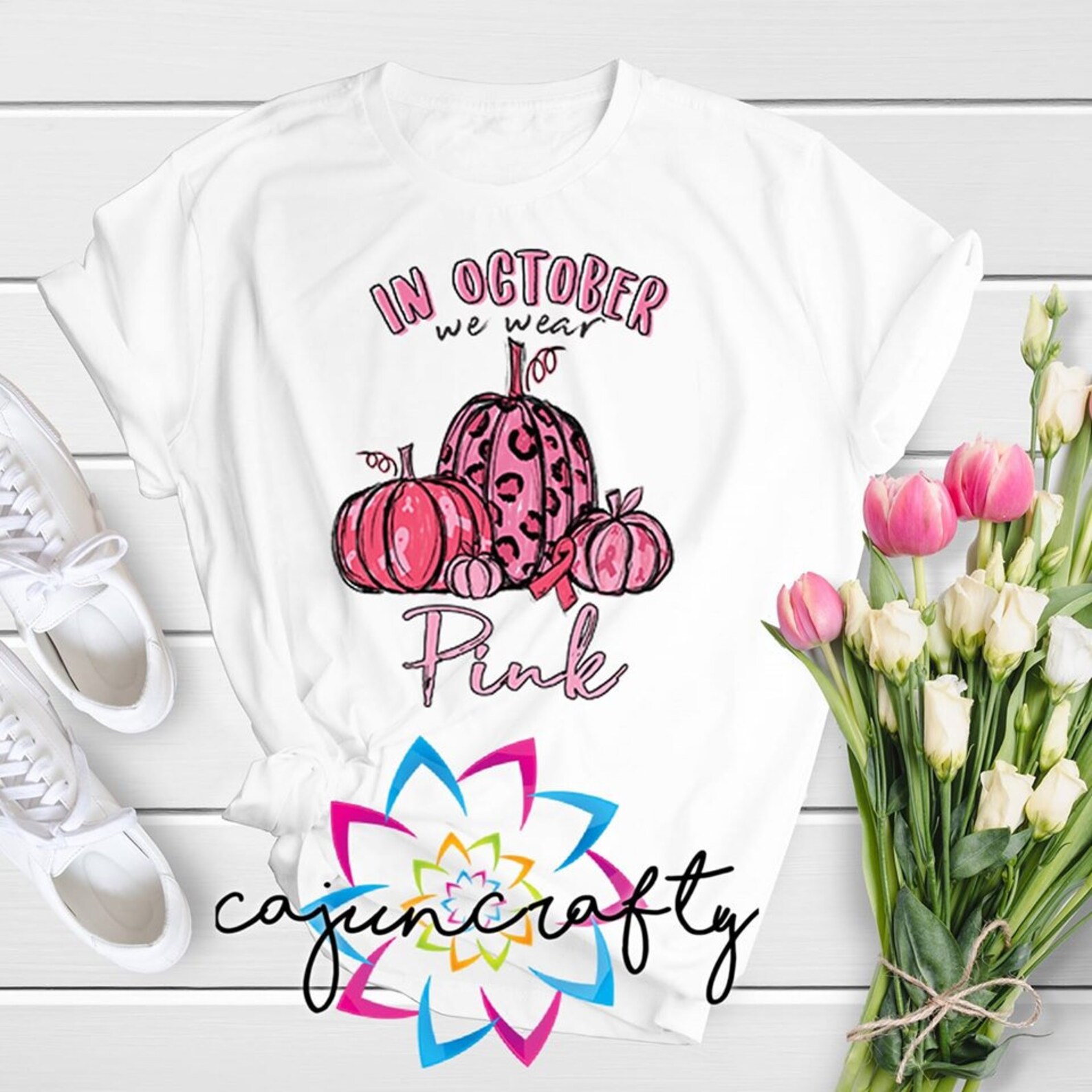 In October We Wear Pink - Shirt - Unisex - ADULT - Breast Cancer ...