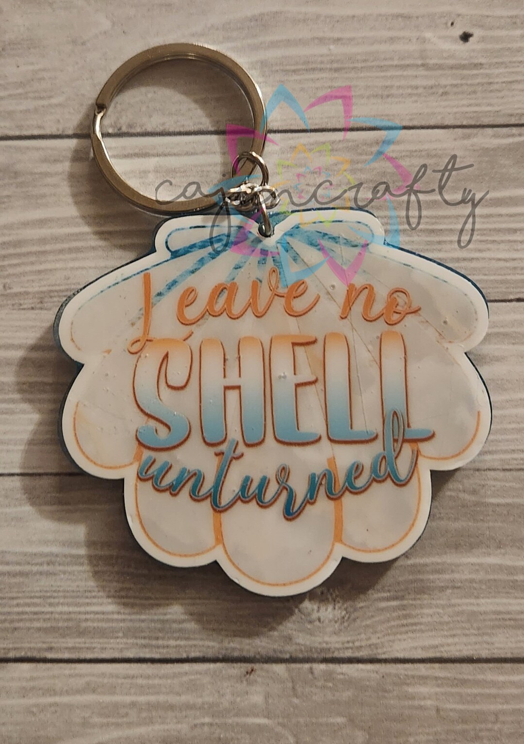 Leave No Shell Unturned - Keychain - Gift - Blue - Etsy