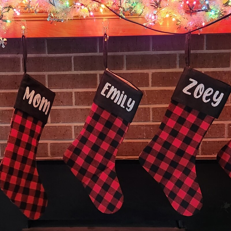 Plaid Stocking - Etsy