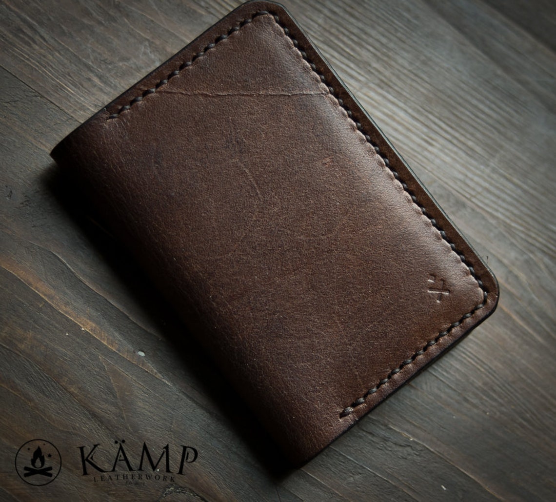 Men's Leather Slim Bifold Wallet - Etsy