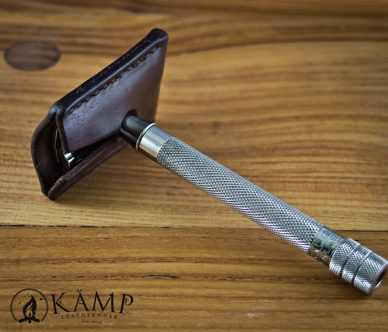 Leather safety razor cover Razor blade cover Safety razor | Etsy