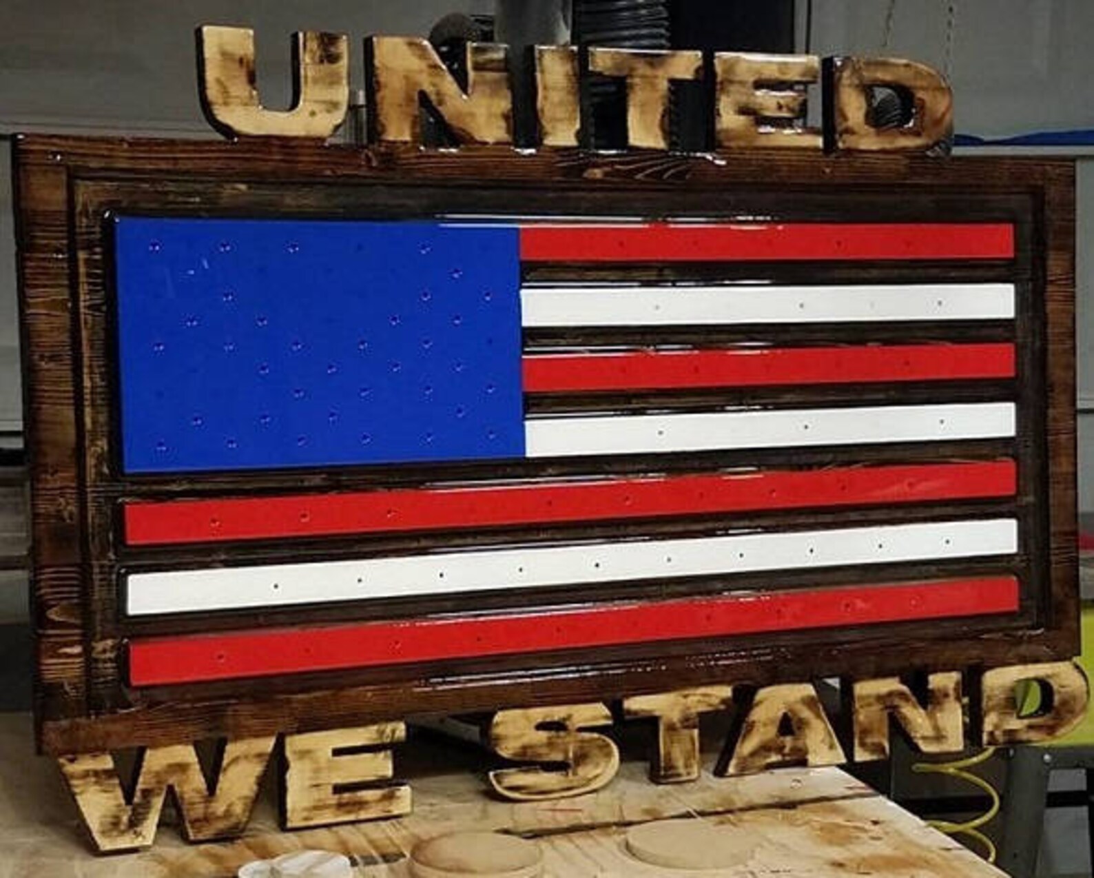 Custom Carved Wooden Signs American Flag Sign Patriotic | Etsy