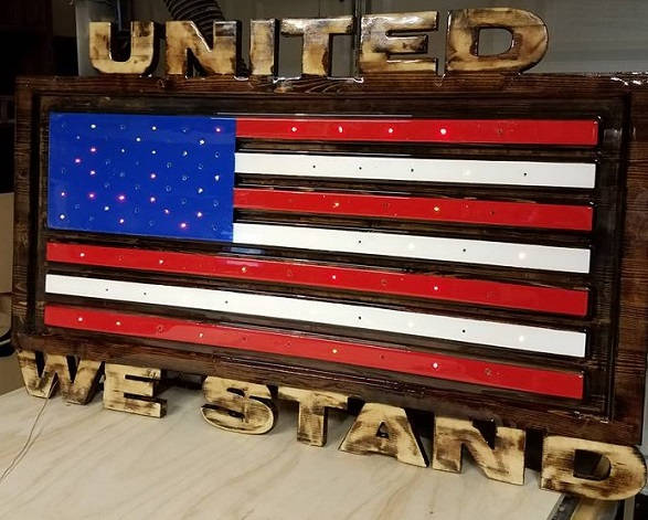 Custom Carved Wooden Signs American Flag Sign Patriotic | Etsy