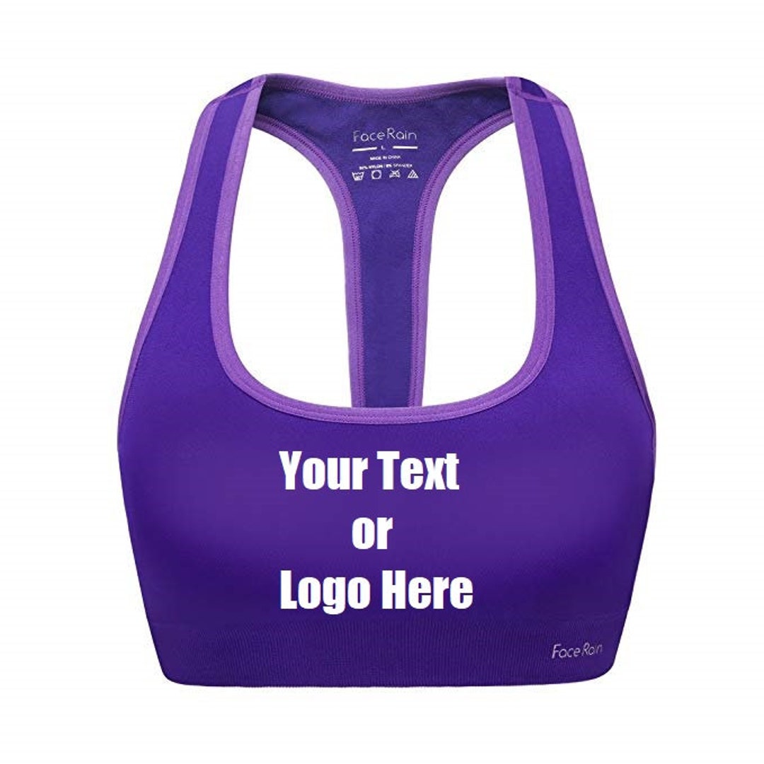 Custom Personalized Designed Workout Sports Bra Removeable Pads ...
