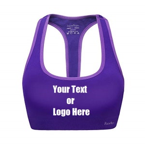 Custom Personalized Designed Workout Sports Bra Removeable Pads ...