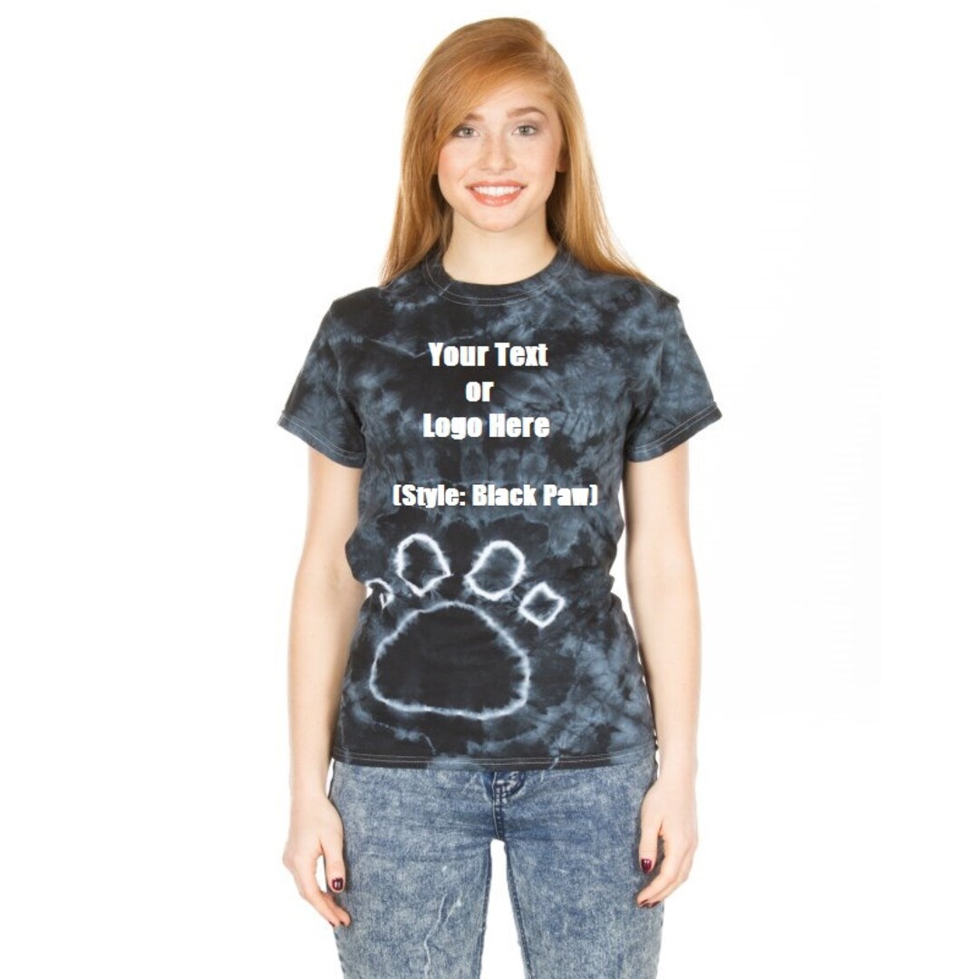 Custom Designed Personalized Tie Dye Paw T-shirts - Etsy