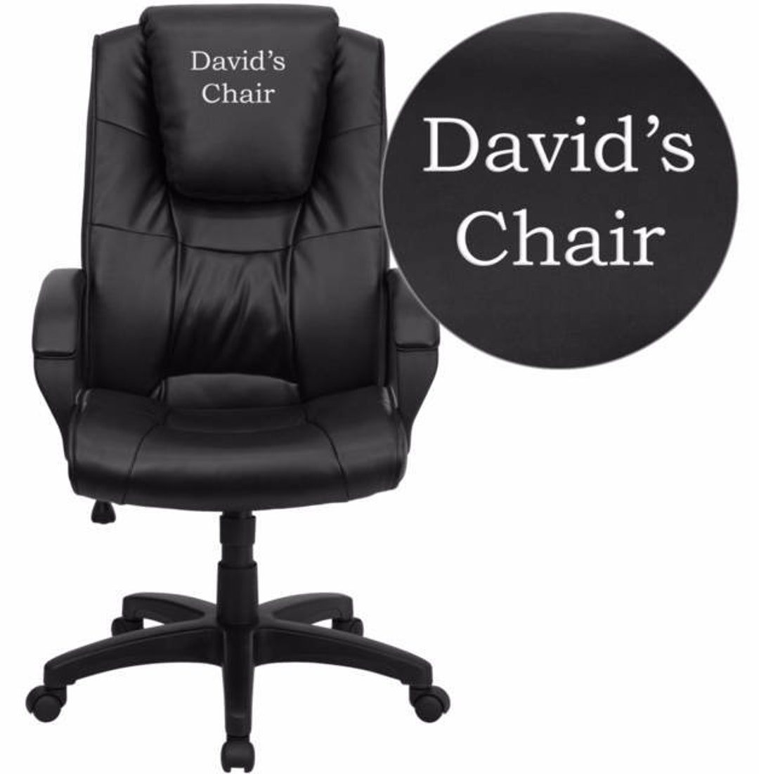 Custom Designed Executive Chair With Your Personalized Name & Graphic ...