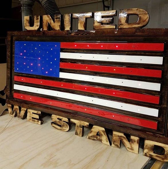 Custom Carved Wooden Signs American Flag Sign Patriotic | Etsy