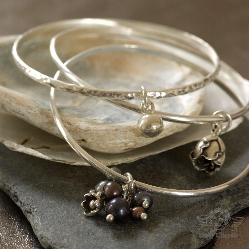 Triple Cluster Bangles - Etsy