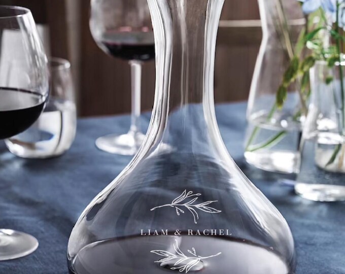 Vintage Wrought Iron Austrian Wine Decanter Set With Etched Glass and ...