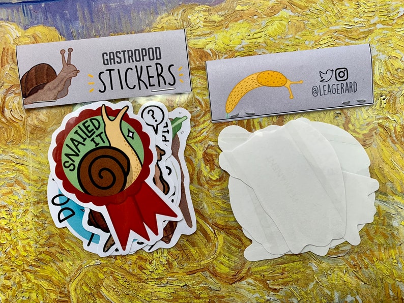 Snail Gastropod Sticker Set - Etsy