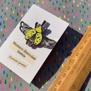 Hercules Beetle Large Resin Enamel Pin - Etsy