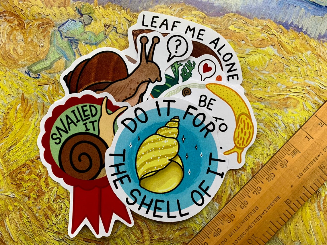 Snail Gastropod Sticker Set - Etsy