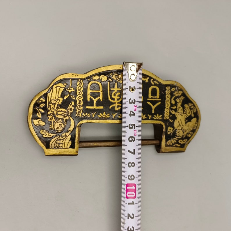 Chinese Antique Pure Hand-carved Copper Lock Yuanbao Copper - Etsy