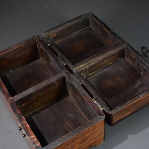 Chinese Antique Pure Hand-carved Natural Rosewood Double Box,storage ...