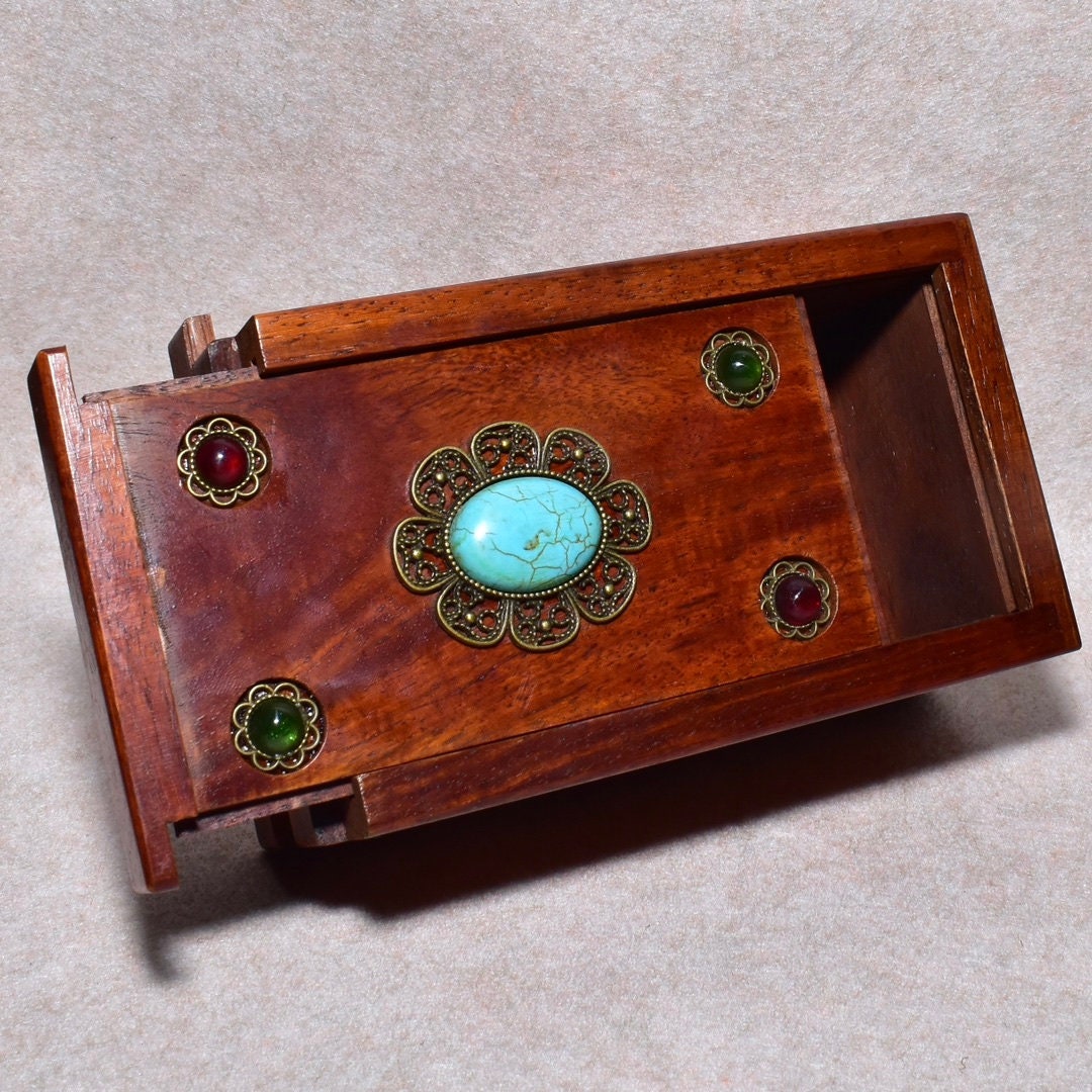 Chinese Pure Hand-carved Rosewood Mechanism Jewelry Box,which Has ...