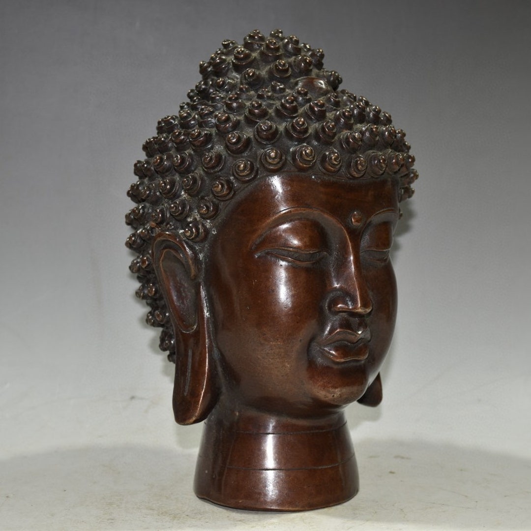 Chinese Hand Carved Pure Copper Red Copper Exquisite and Unique Buddha ...