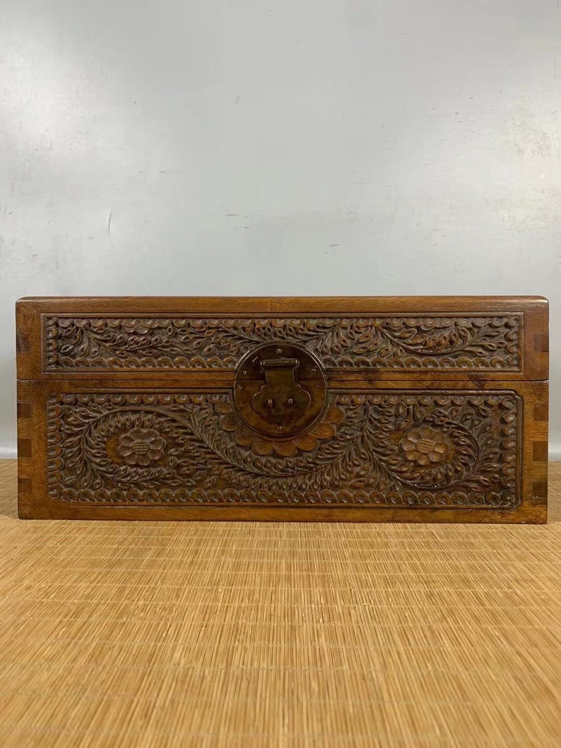 Chinese Antique Pure Hand-carved Exquisite Rare Large Rosewood Carved ...