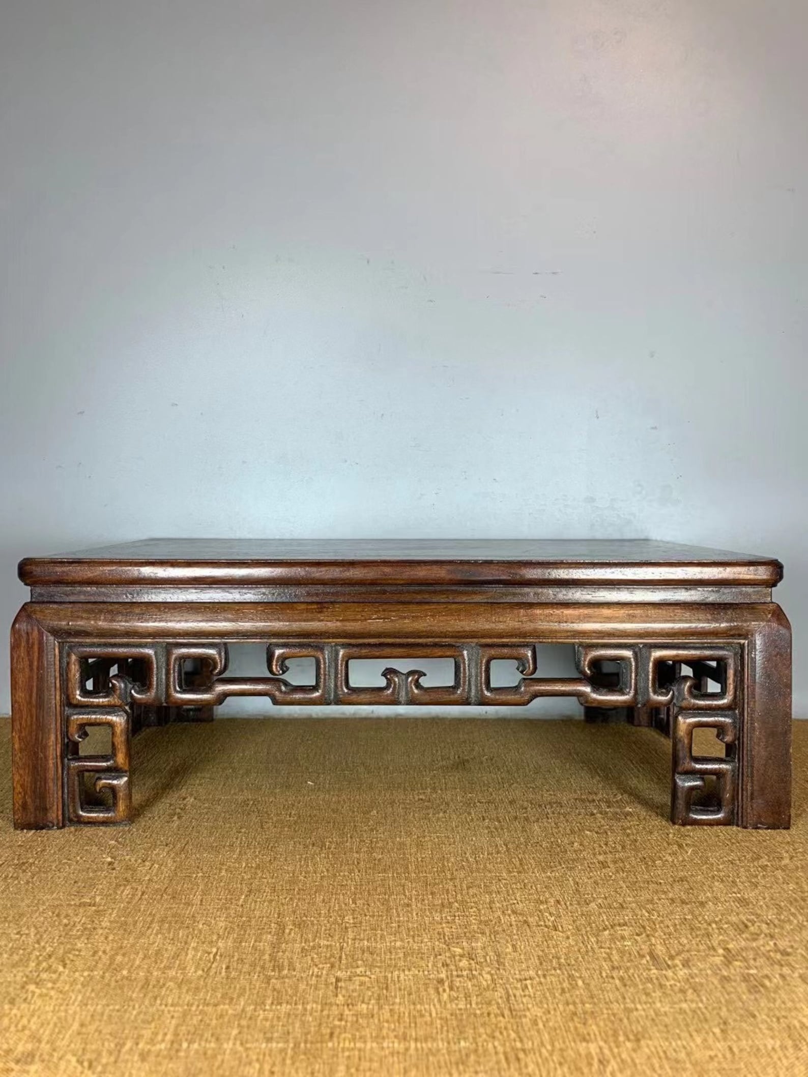 Chinese Pure Hand-carved Natural Rosewood Exquisite Pattern Tea Table ...