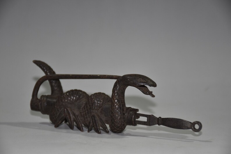 Collectibles Pure Copper Snake Statue Lock, Pure Hand Carved Exquisite ...