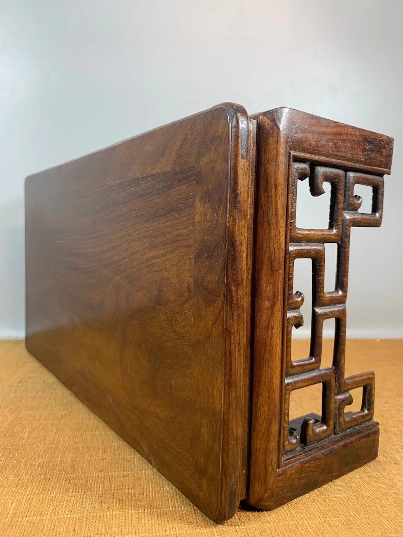 Chinese Pure Hand-carved Natural Rosewood Exquisite Pattern Tea Table ...