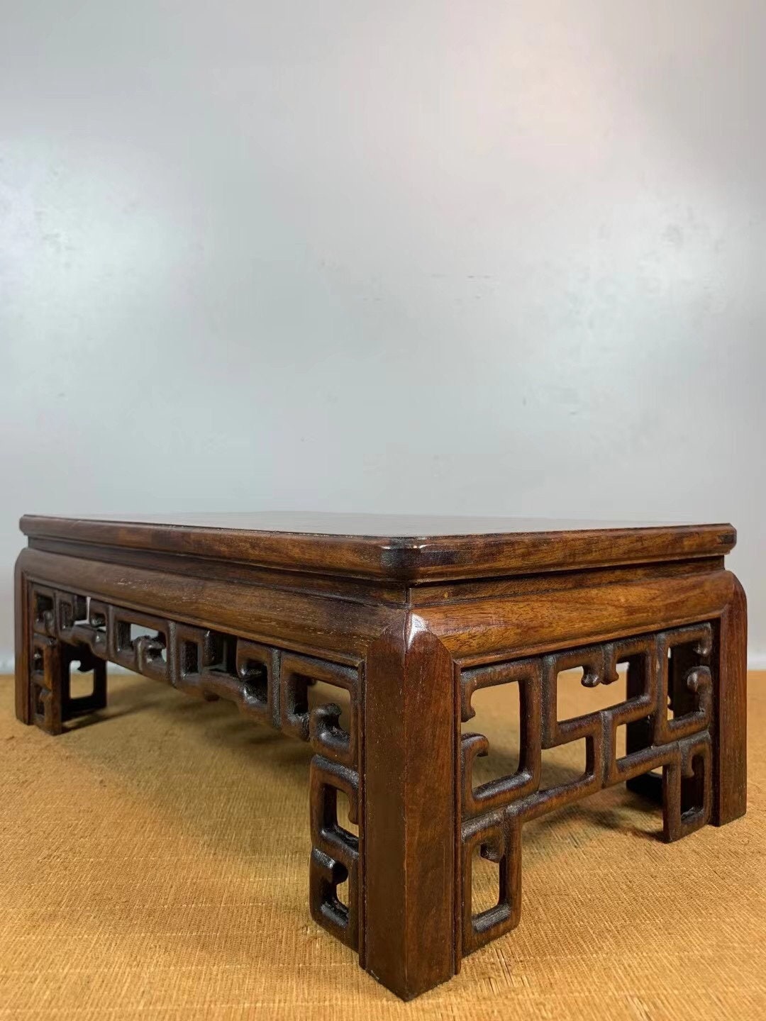 Chinese Pure Hand-carved Natural Rosewood Exquisite Pattern Tea Table ...