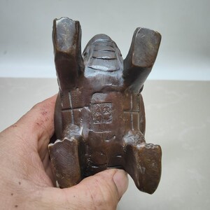 Chinese Antique Handmade Carved Pure Copper Gilt Dragon Turtle Statue ...