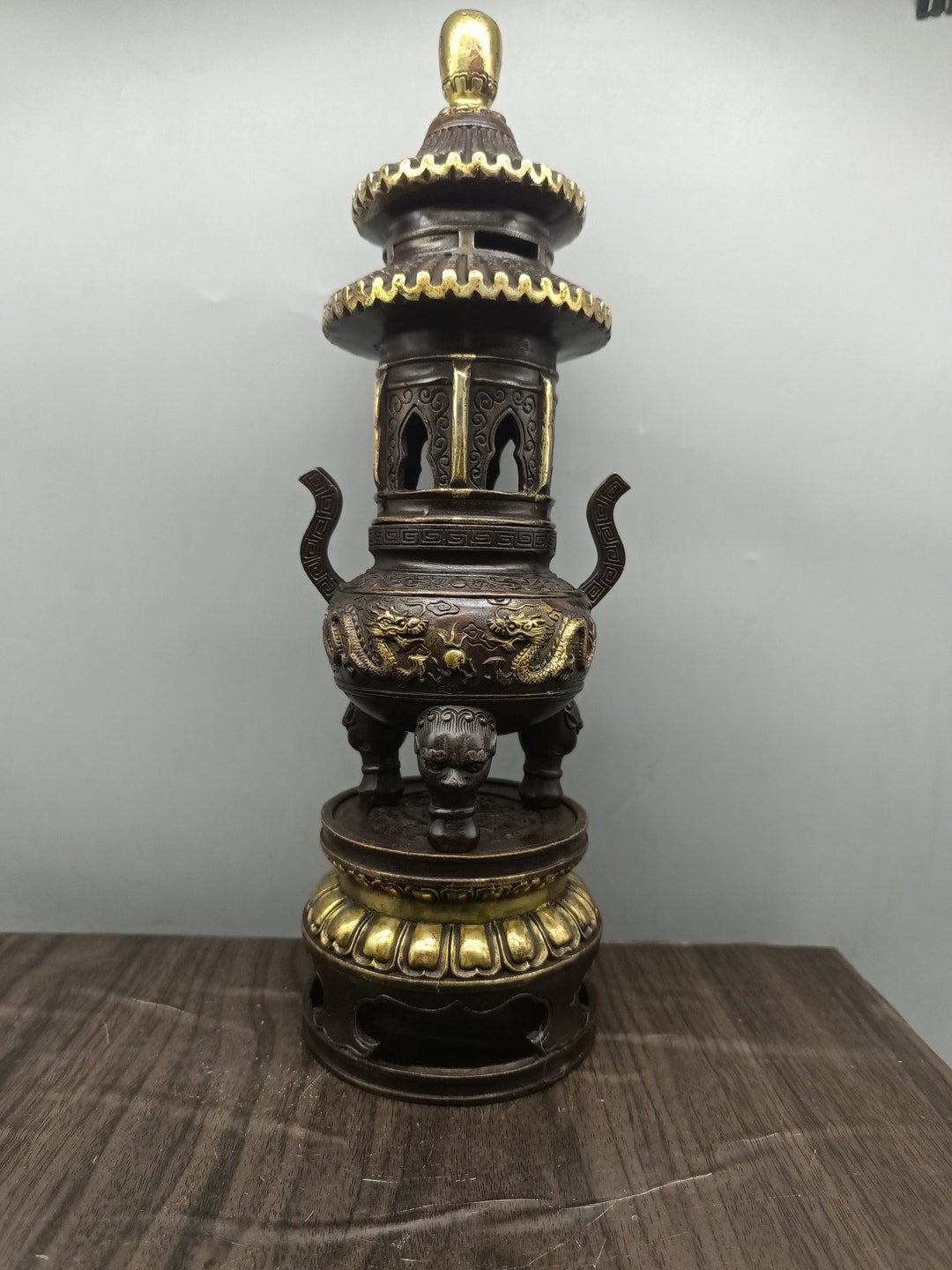 China Antique Collection Handcrafted Large Exquisite Rare Pure Copper ...