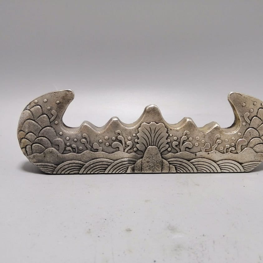 Chinese Antique White Copper Dragon Pattern Pen Holde Hand - Etsy