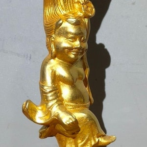 Chinese Antique Pure Hand-carved Pure Copper Gilt Toad Sculpture ...