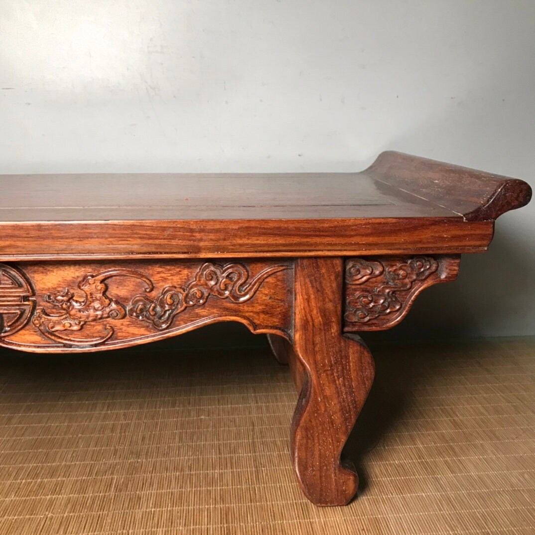 Chinese Pure Hand-carved Natural Rosewood Table Tea Table Exquisite ...