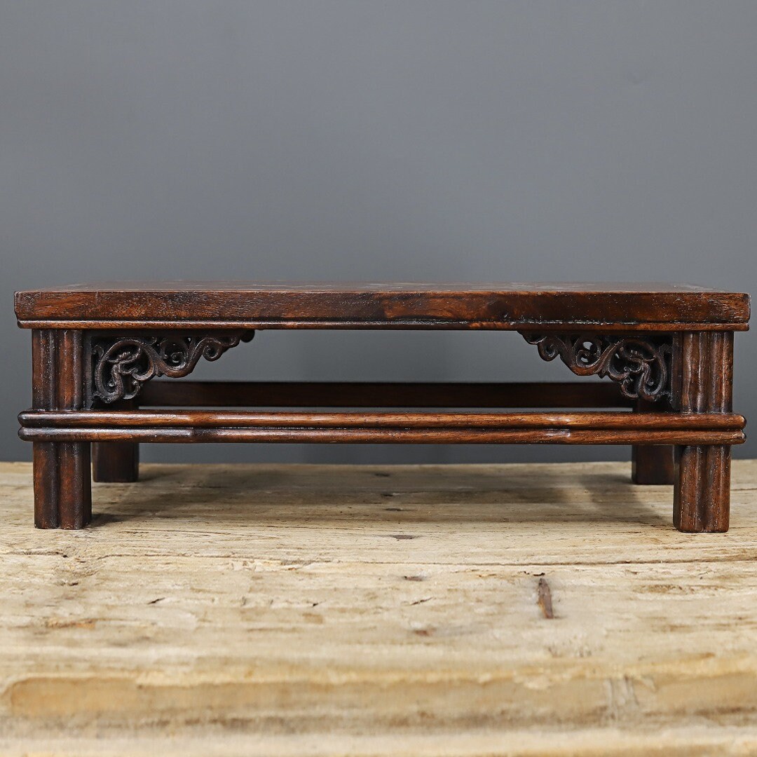 Chinese Antique Hand-carved Rosewood Inlaid Flower and Bird Pattern ...