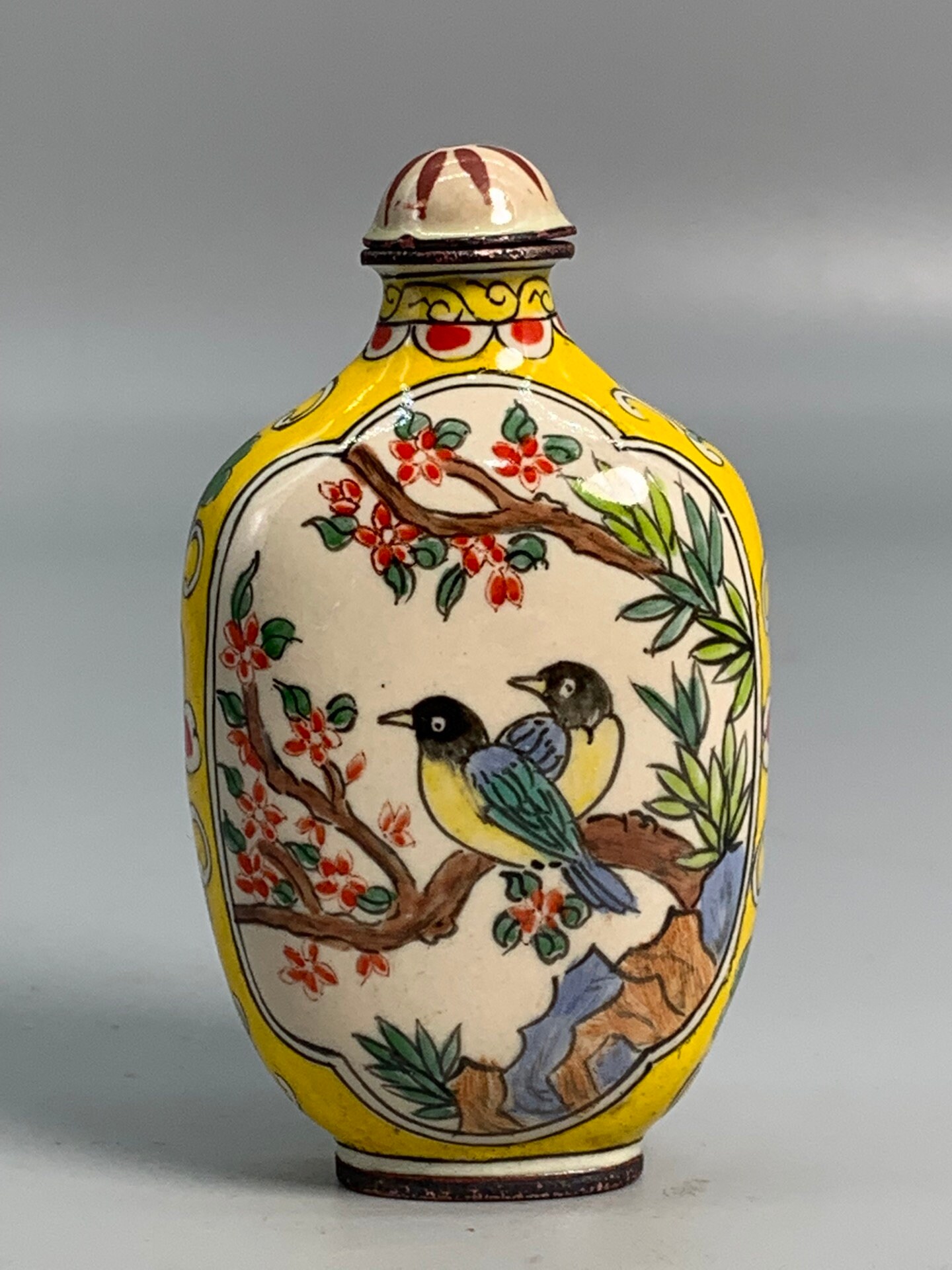 Handmade Cloisonne Filigree Enamel Colored Flower and Bird Pattern ...