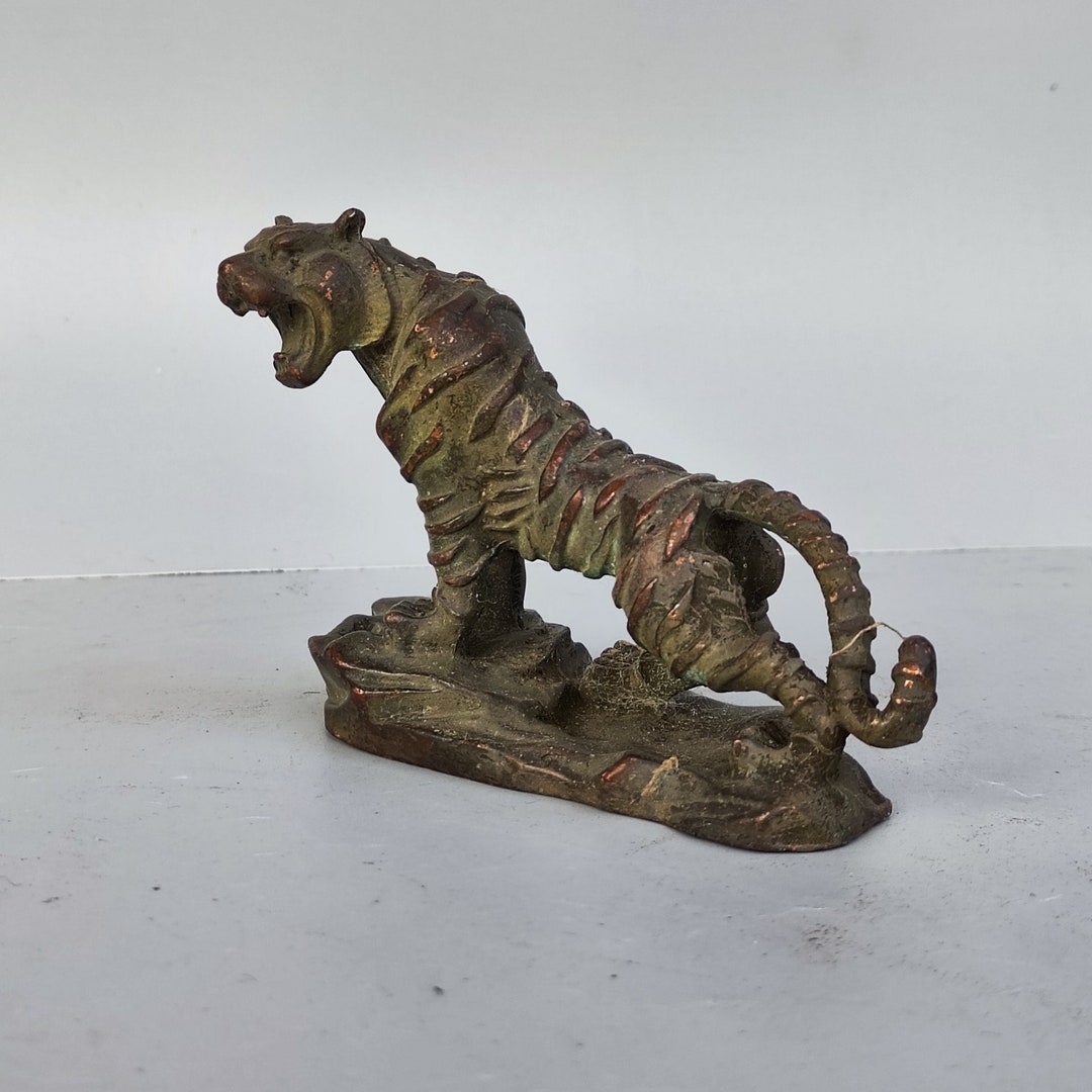 Chinese Antique Bronze Carving Tiger Statue,pure Coppe Tiger Statue ...