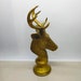 Chinese Pure Hand-carved Pure Copper Brass Deer Head Ornaments ...