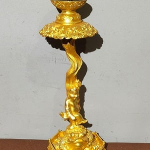 Chinese Antique Pure Hand-carved Pure Copper Gilt Toad Sculpture ...