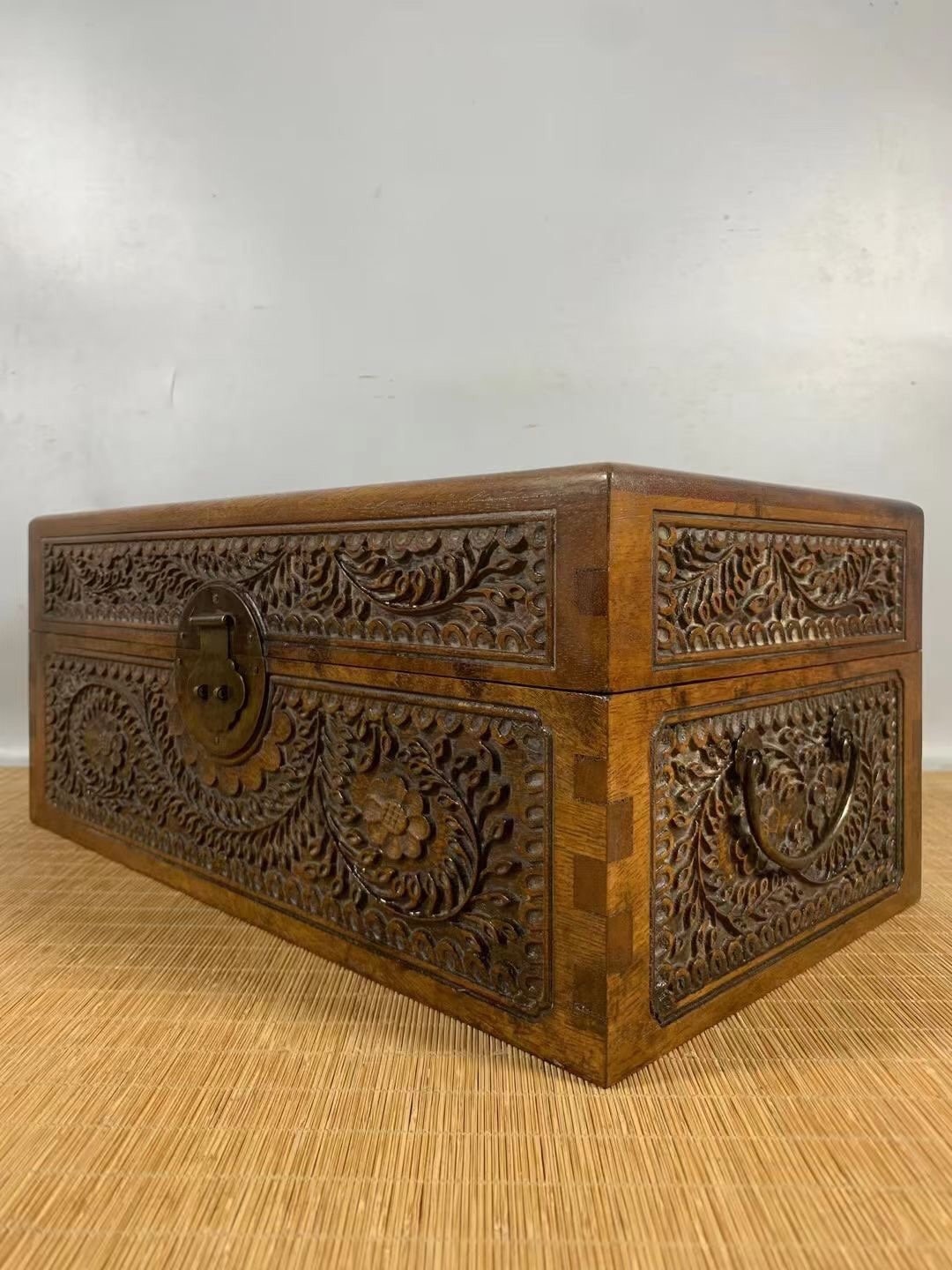Chinese Antique Pure Hand-carved Exquisite Rare Large Rosewood Carved ...