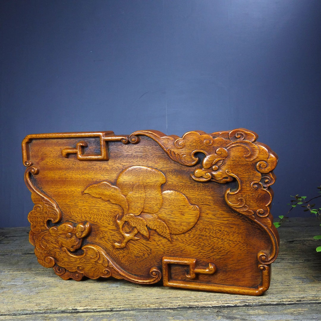 Chinese Antique Pure Hand-carved Rosewood Solid Wood Tea Tray Exquisite ...