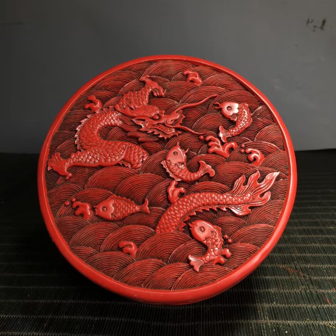 Chinese Pure Hand Carved Lacquerware Exquisite and Unique Pattern ...