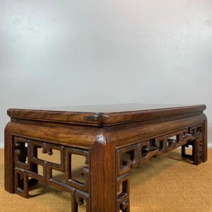 Chinese Pure Hand-carved Natural Rosewood Exquisite Pattern Tea Table ...