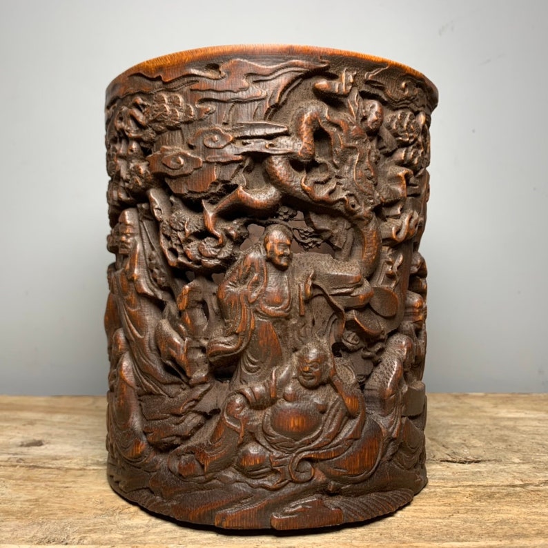 Ancient Chinese Pure Hand-carved Bamboo Hollow Out Carved - Etsy