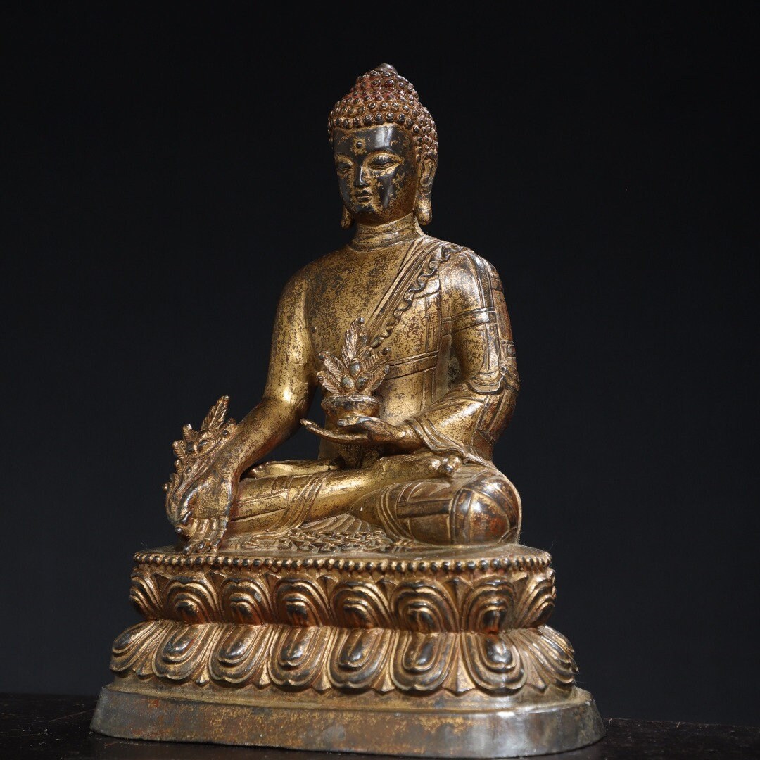 Chinese Antique Pure Copper Handcrafted Buddha Statue Ornament ...