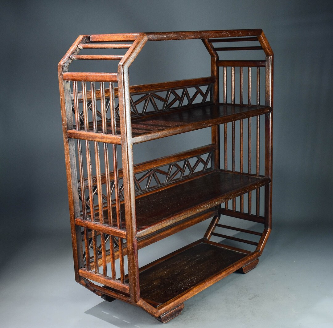 Chinese Pure Hand-carved Rosewood Tea Cabinet Storage Rack,worth ...