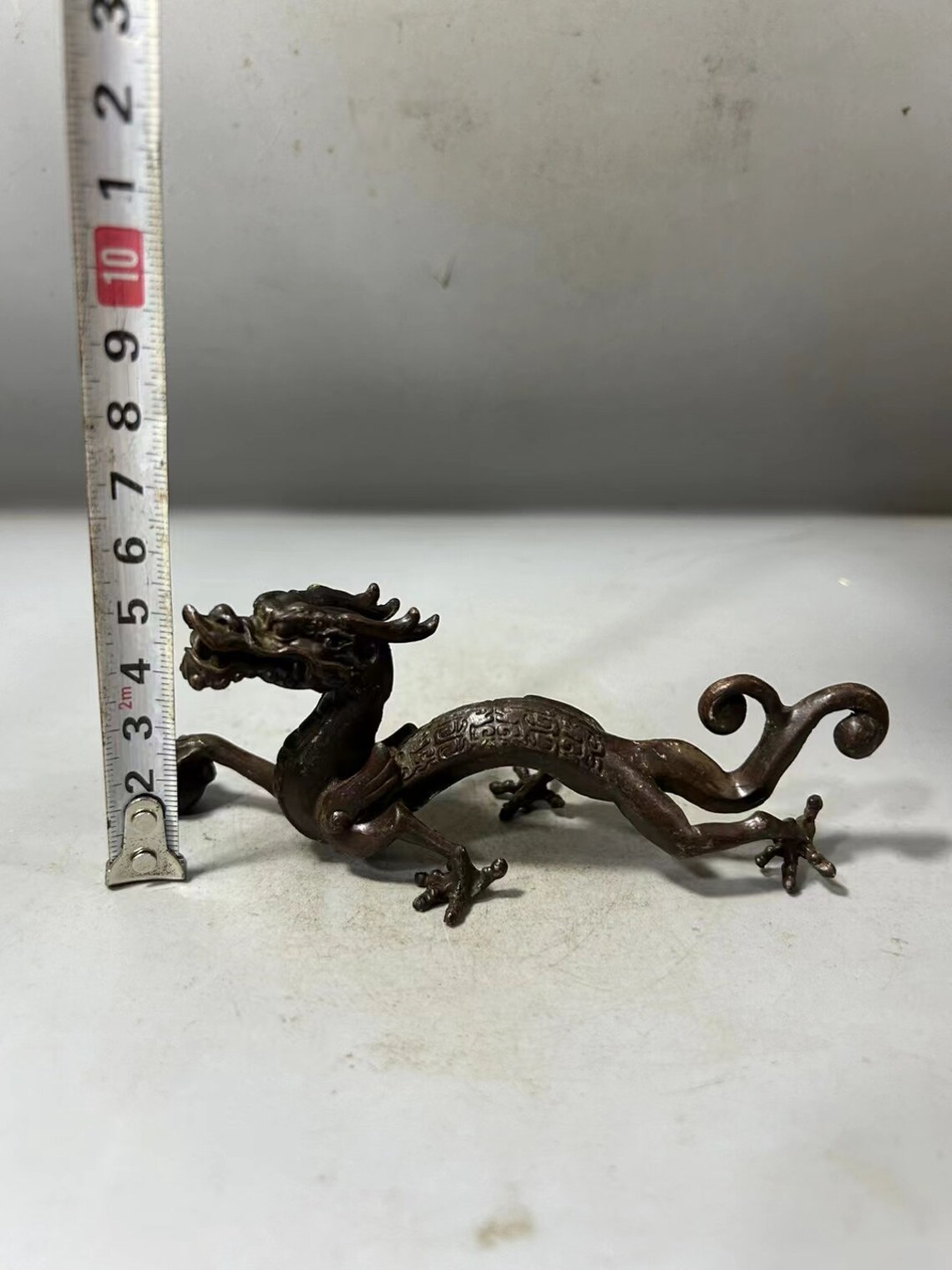 Chinese Antique Handcrafted Pure Copper Jixiang Dragon Statue ...