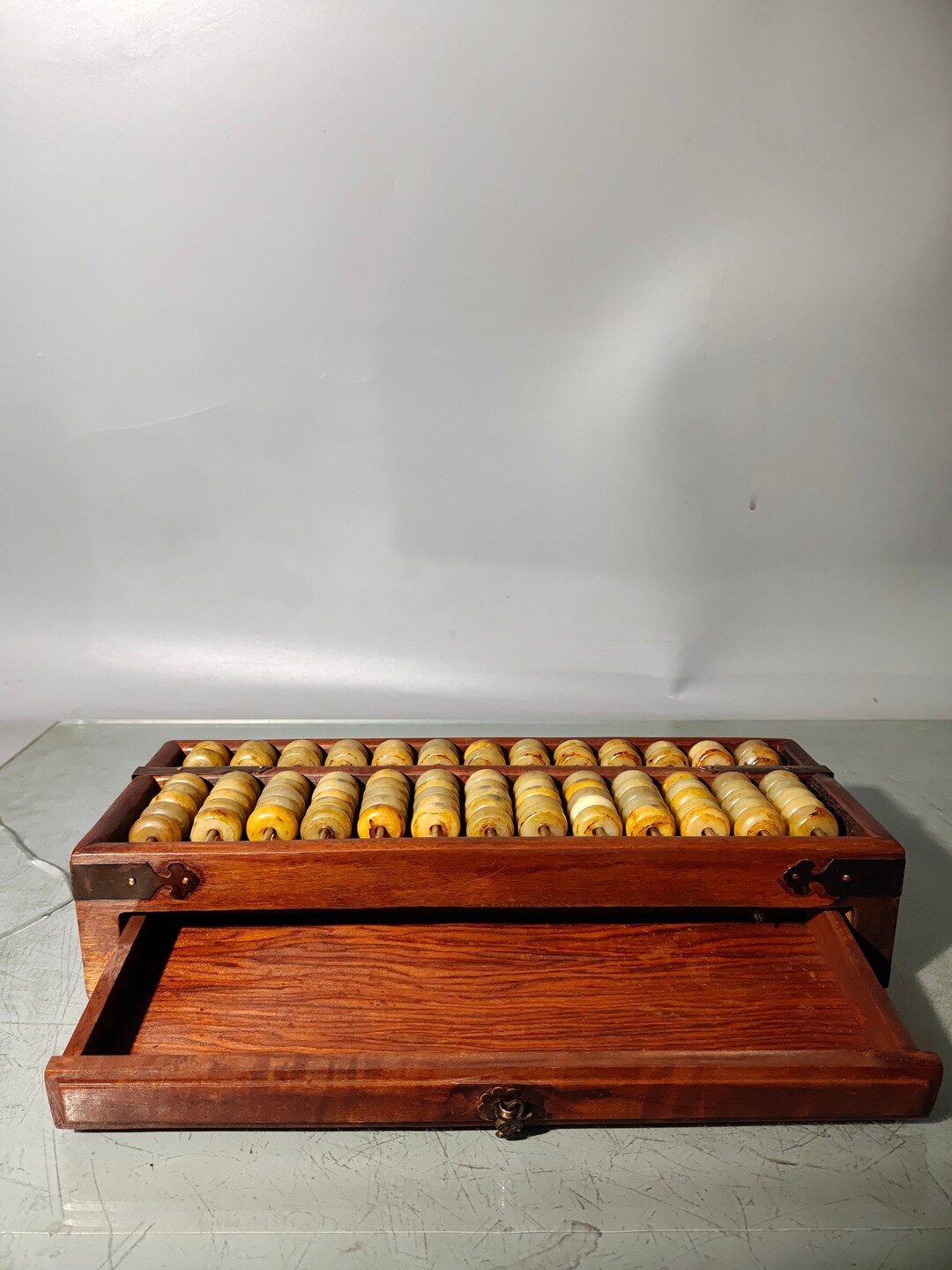 Chinese Pure Hand Carved Natural Rosewood Inlaid Gems Abacus - Etsy