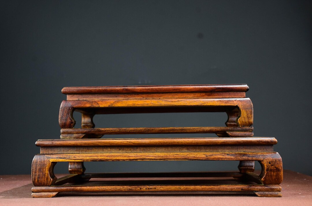 Chinese Antique Pure Hand-carved Natural Rosewood Small Tea Table,vase ...