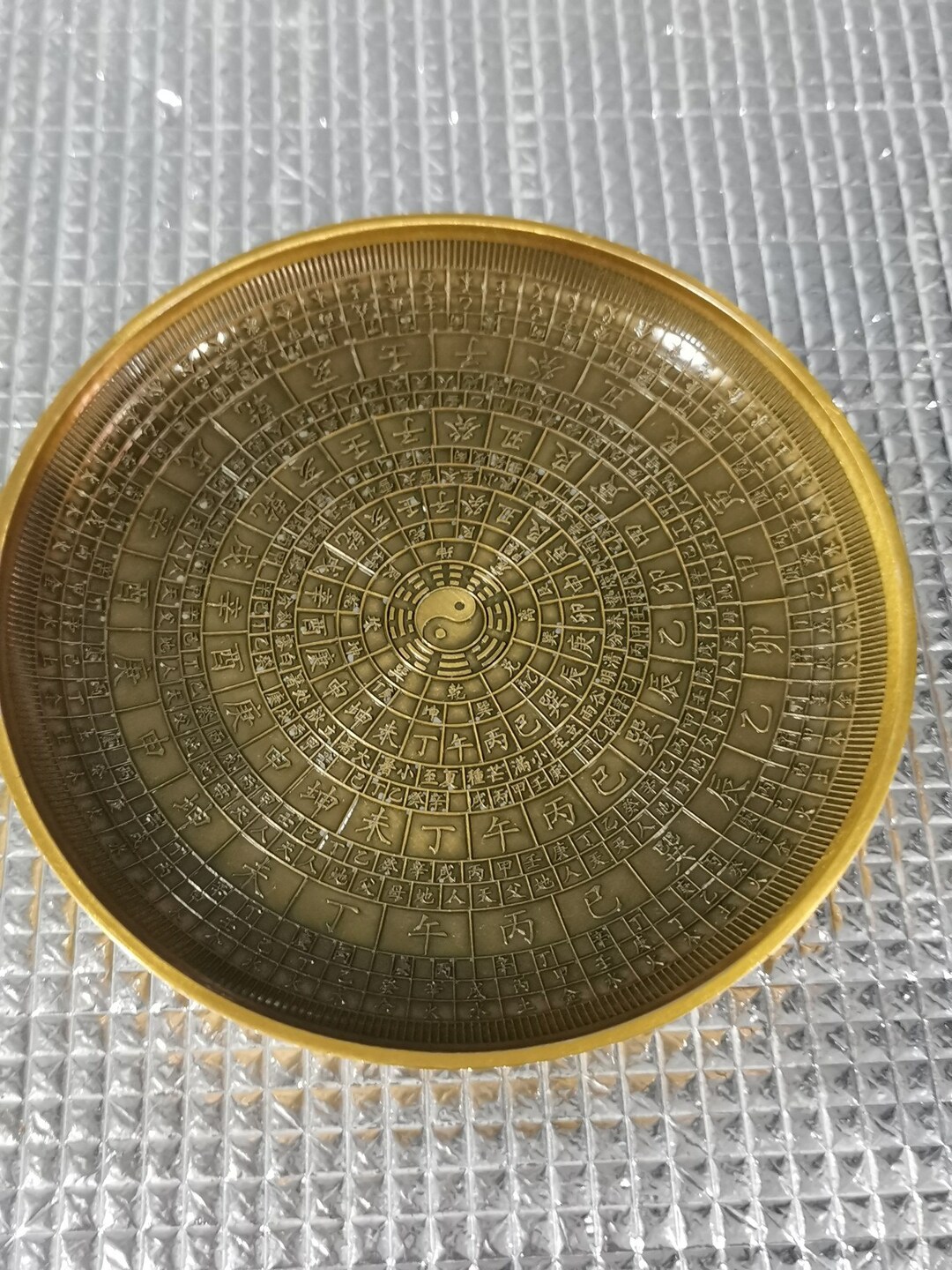 Chinese Pure Hand-carved Exquisite and Unique Pure Copper Brass Bagua ...