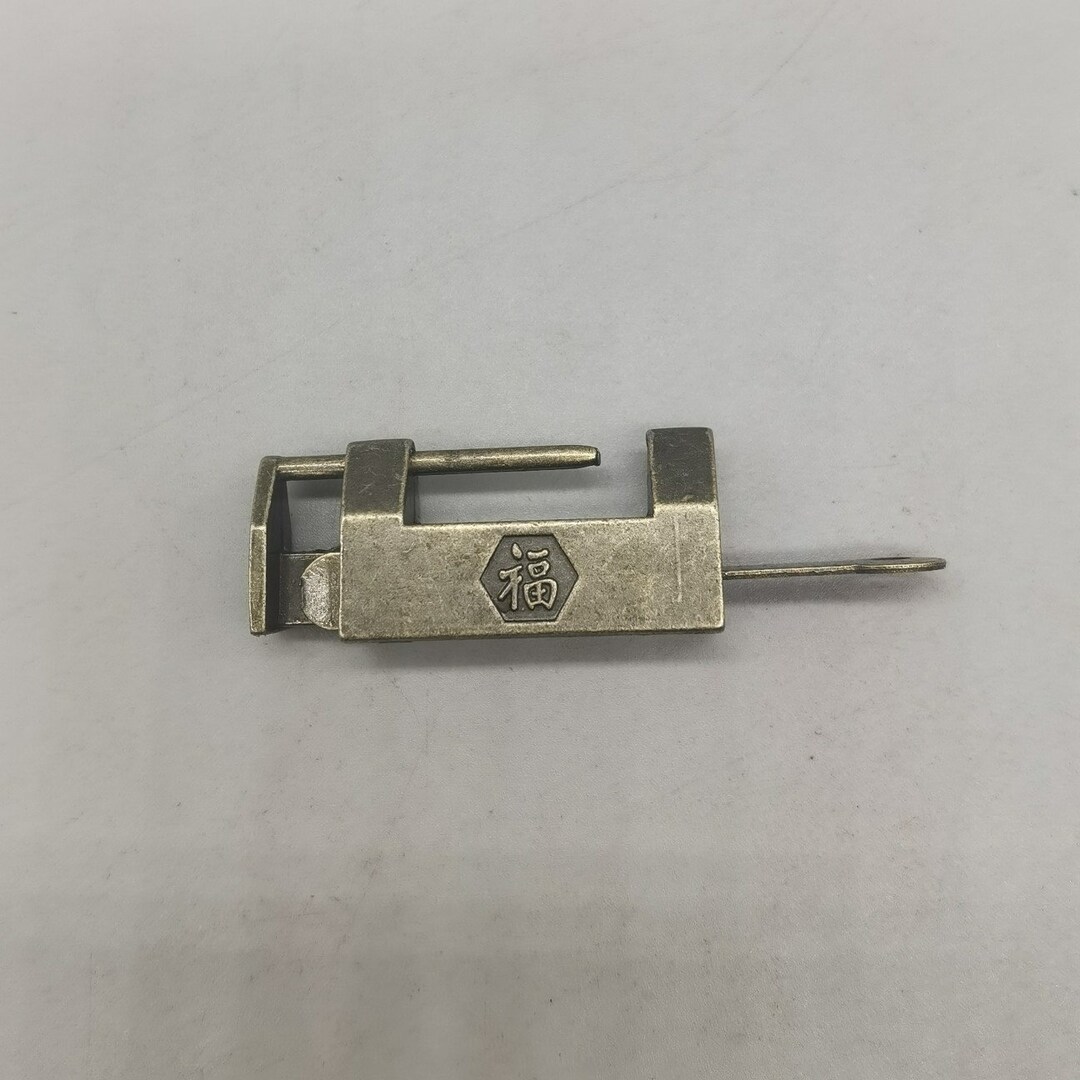 Chinese Antique Pure Hand-carved Copper Lock Brass Lock Ornament,can Be ...